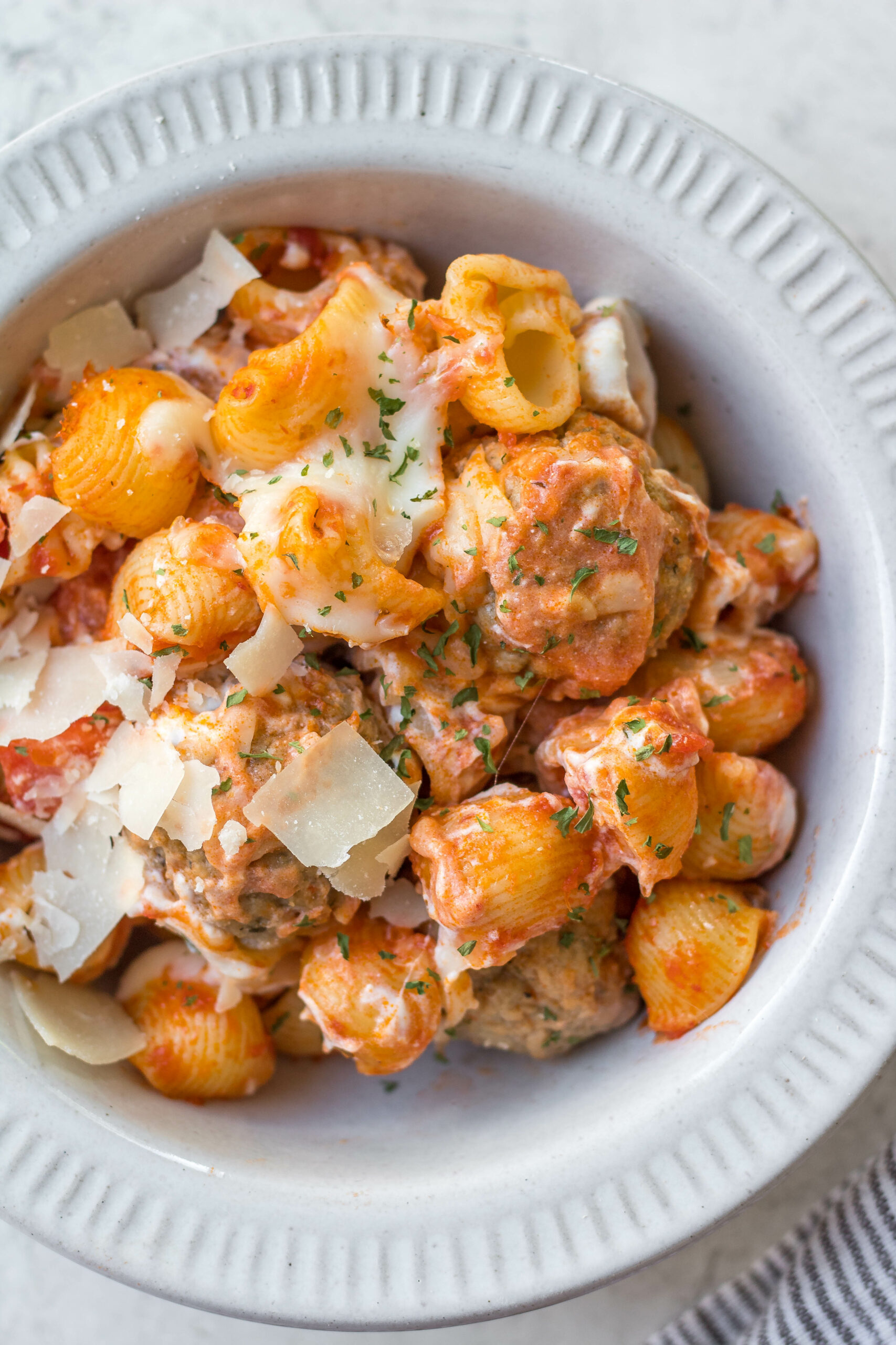 Easy Meatball Pasta Bake - Healthy Hearty Recipes